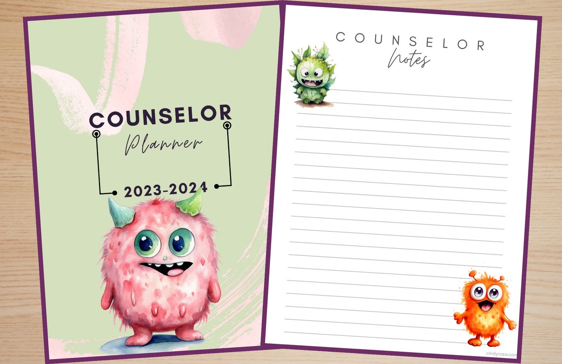School Counselor Undated Planner 2023-2024, Counselors Printable ...