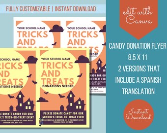 Trunk or Treat Candy Donation Flyer - Etsy