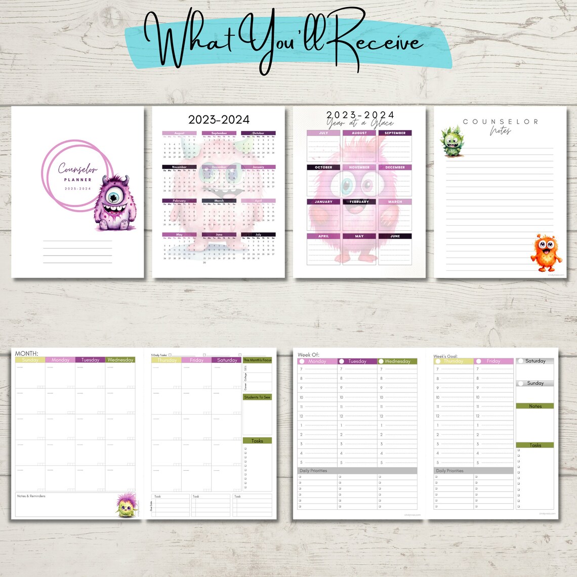 School Counselor Undated Planner 2023-2024 Counselors - Etsy