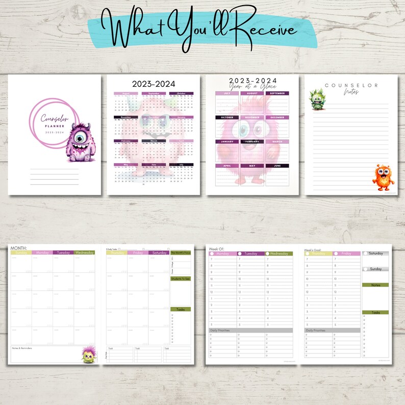 School Counselor Undated Planner 2023-2024 Counselors - Etsy