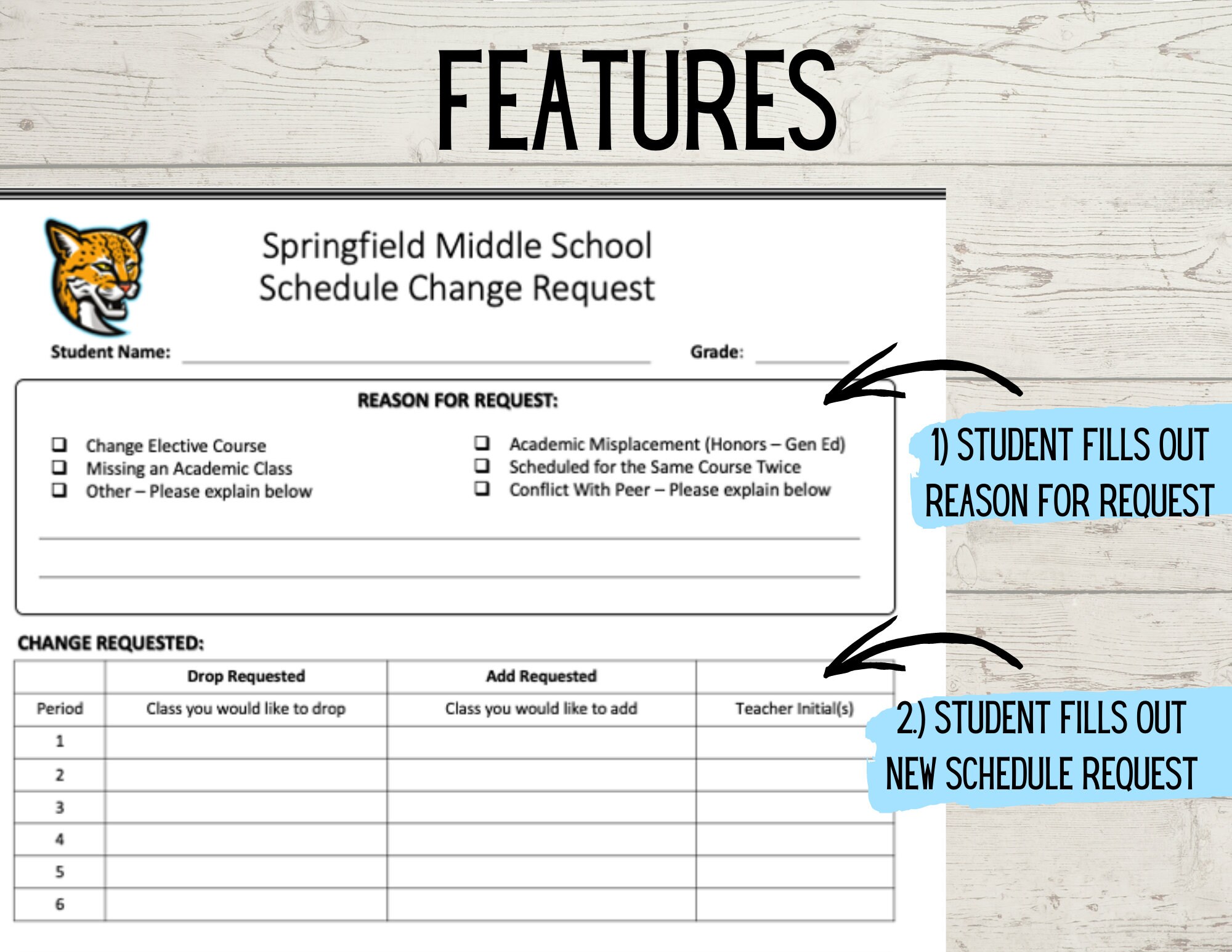 Schedule Change Request Form | Printable Template | Personalize ...