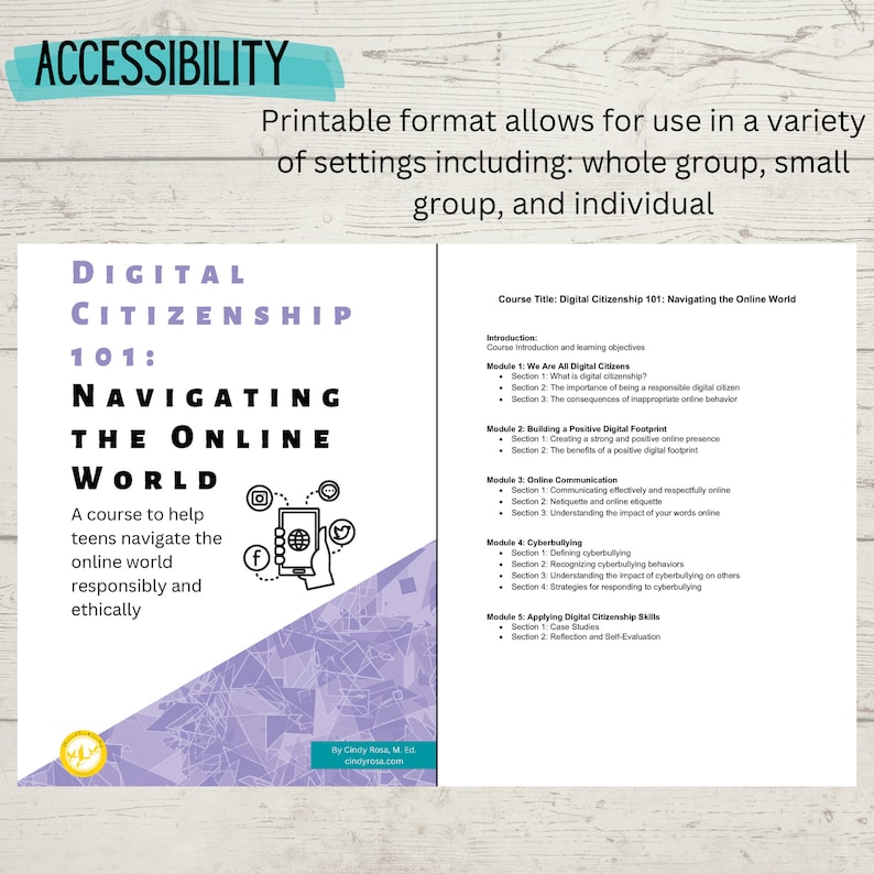 Cyberbullying Prevention Lesson, Internet Safety Course, Digital ...