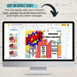 School Fundraiser Tier Prize Poster Template, Fundraising Poster, ASB ...