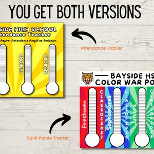 Class Competition School Spirit Score Keeper, Spirit Points, Color Wars ...
