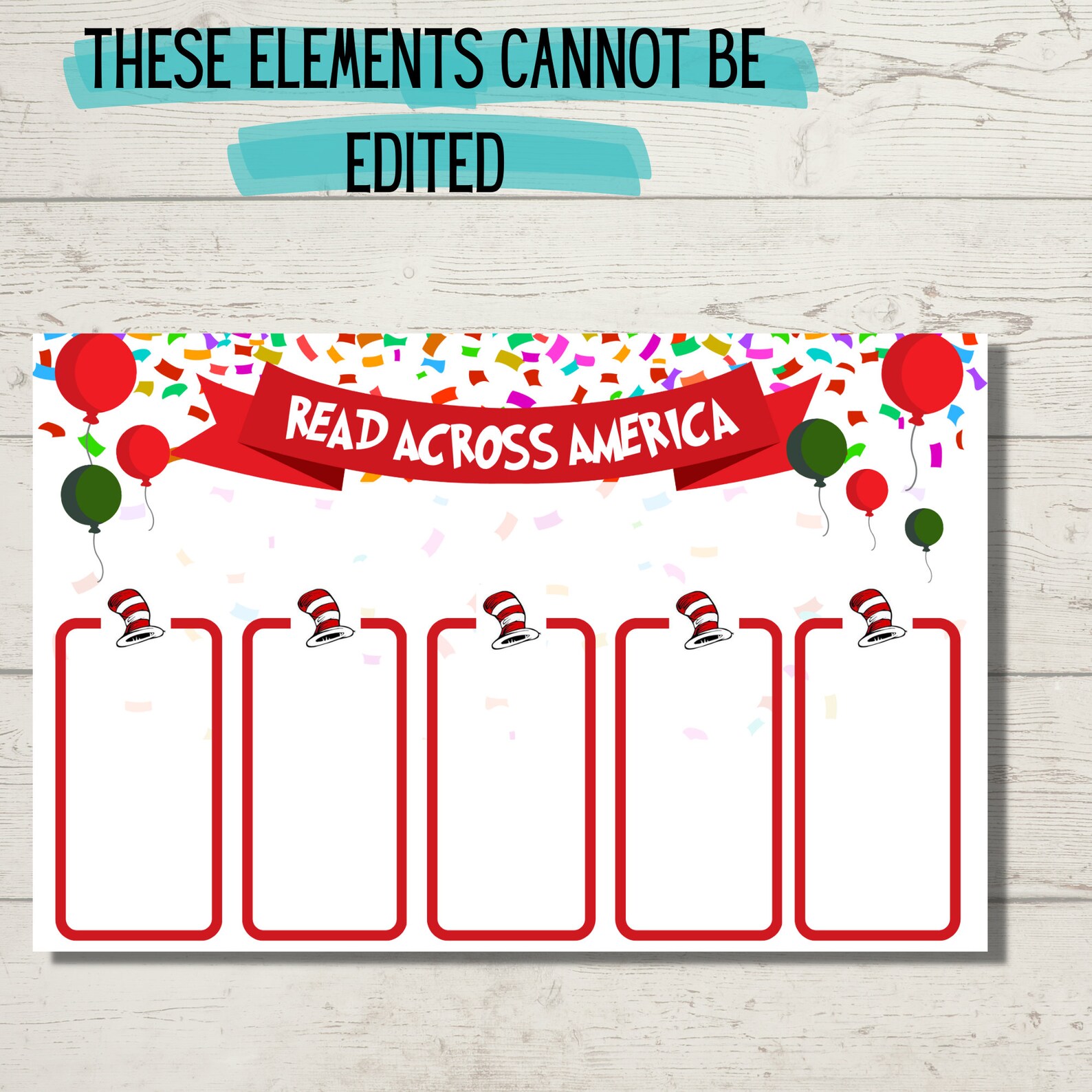 Read Across America Spirit Week Flyer Editable Activity Template ...