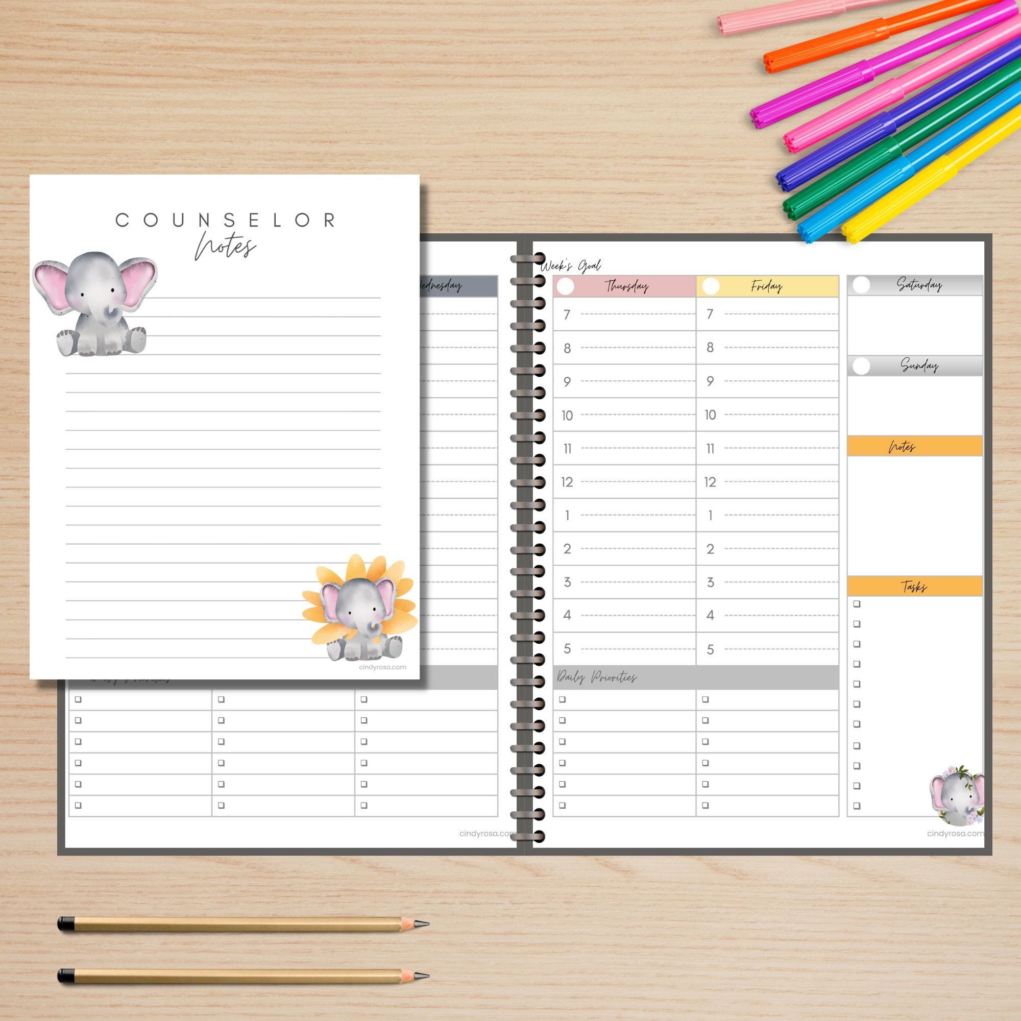 School Counselor Undated Planner 2023-2024, Counselors Printable ...