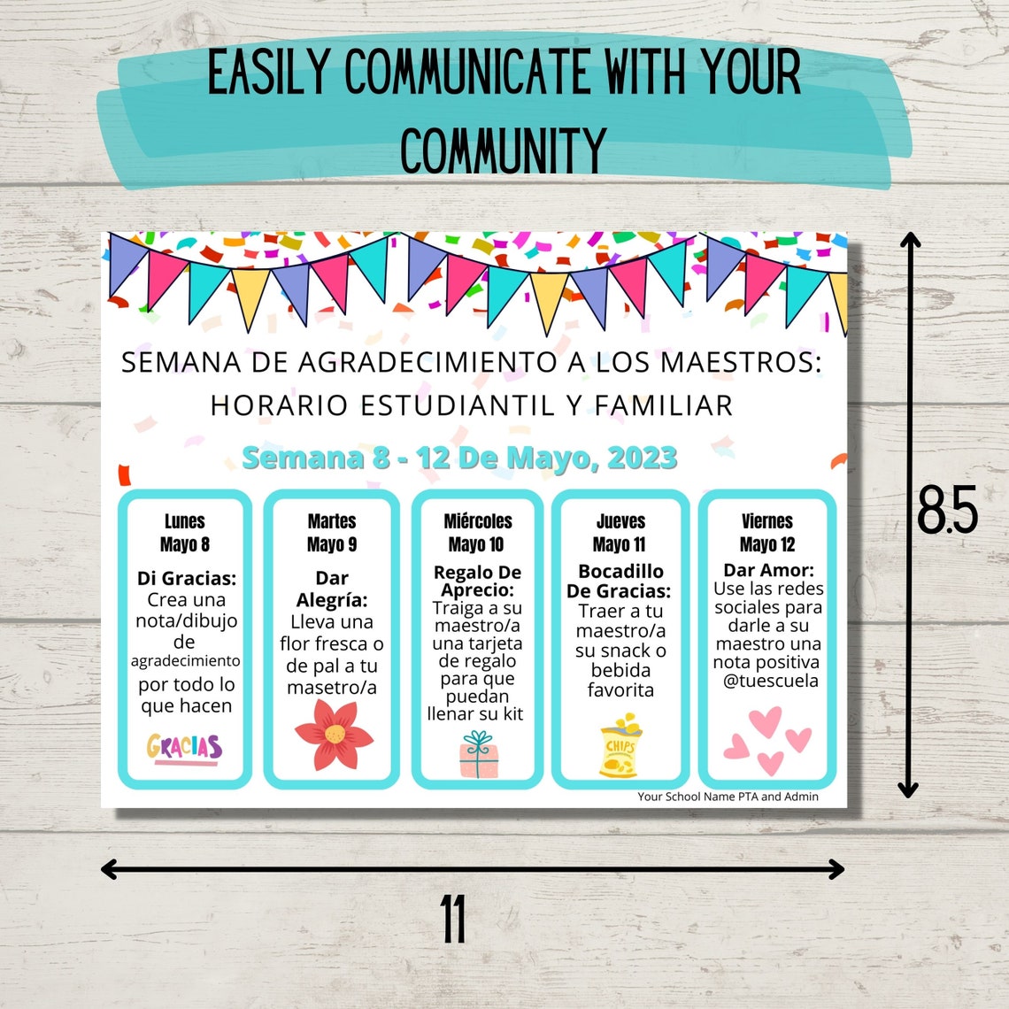 Editable Teacher Appreciation Family Newsletter, Printable Appreciation ...