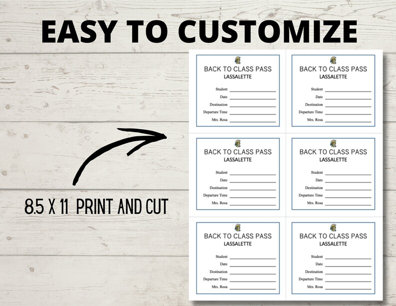 Customizable Back to Class Pass Counselor | AP | Principal | Nurse ...