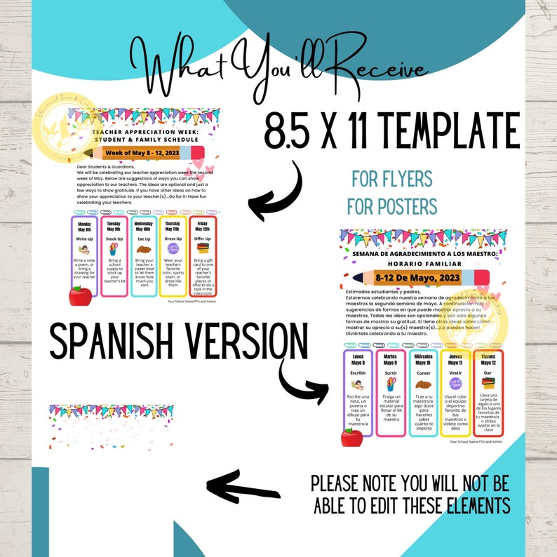 Teacher Appreciation Week Newsletter Template Staff - Etsy