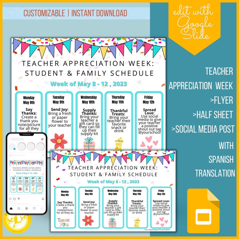 Teacher Appreciation Week Printable, Teacher Appreciation Week ...
