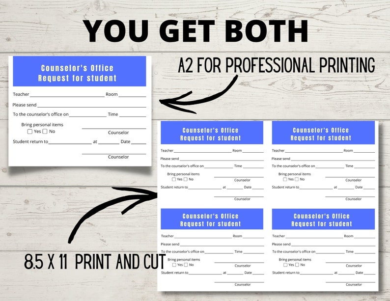 School Counselor Student Request Pass Form - Personalized for Educators ...