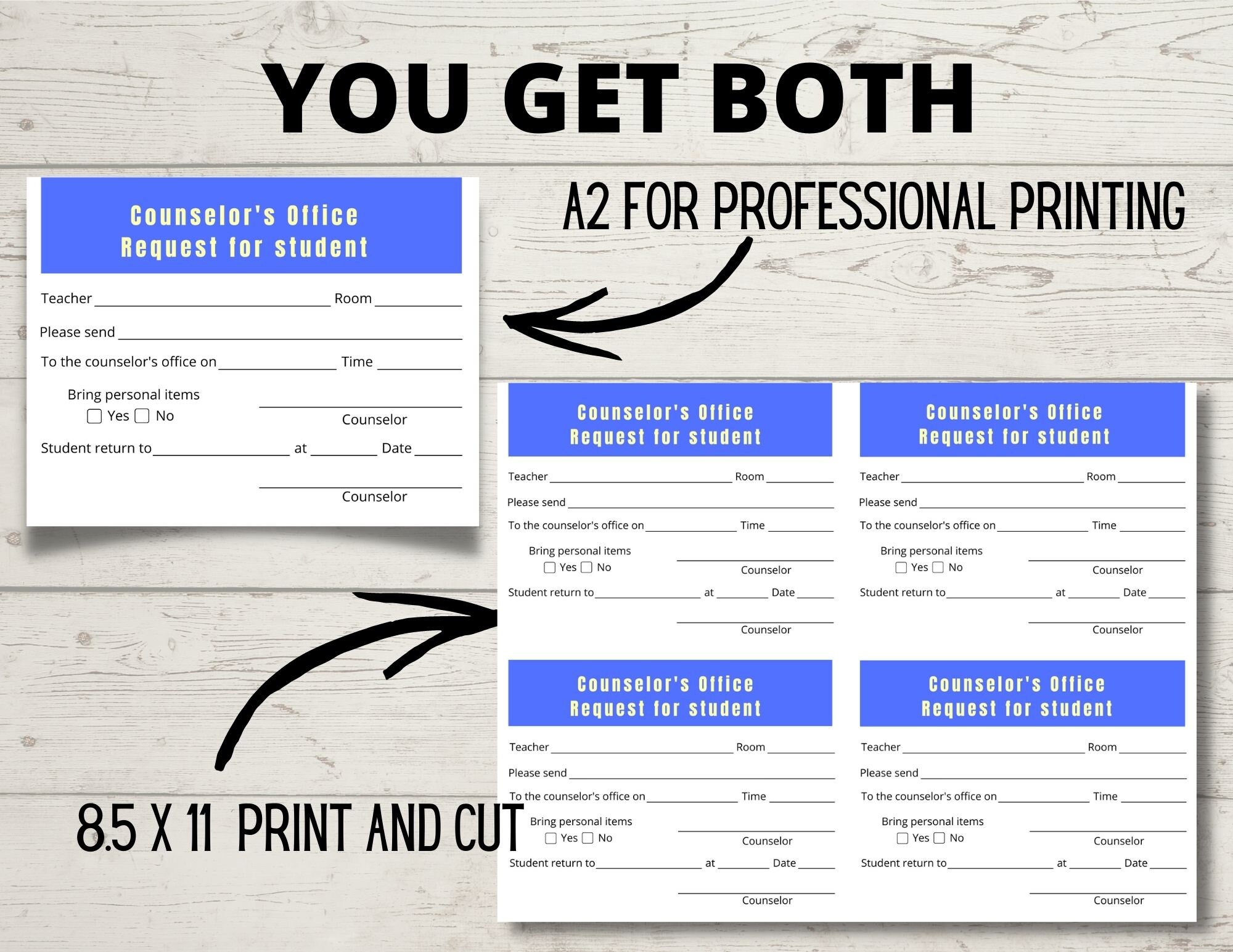 School Counselor Student Request Pass Form - Personalized for Educators ...