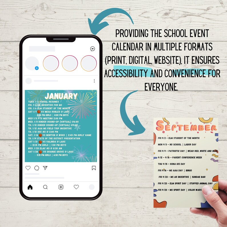 Editable Monthly Event Calendar Flyer Template, School Month Calendar ...