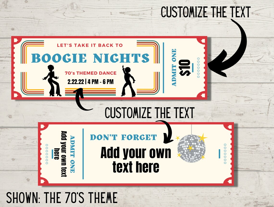 School Dance Tickets Printable for the Whole School Year ASB | PTA ...