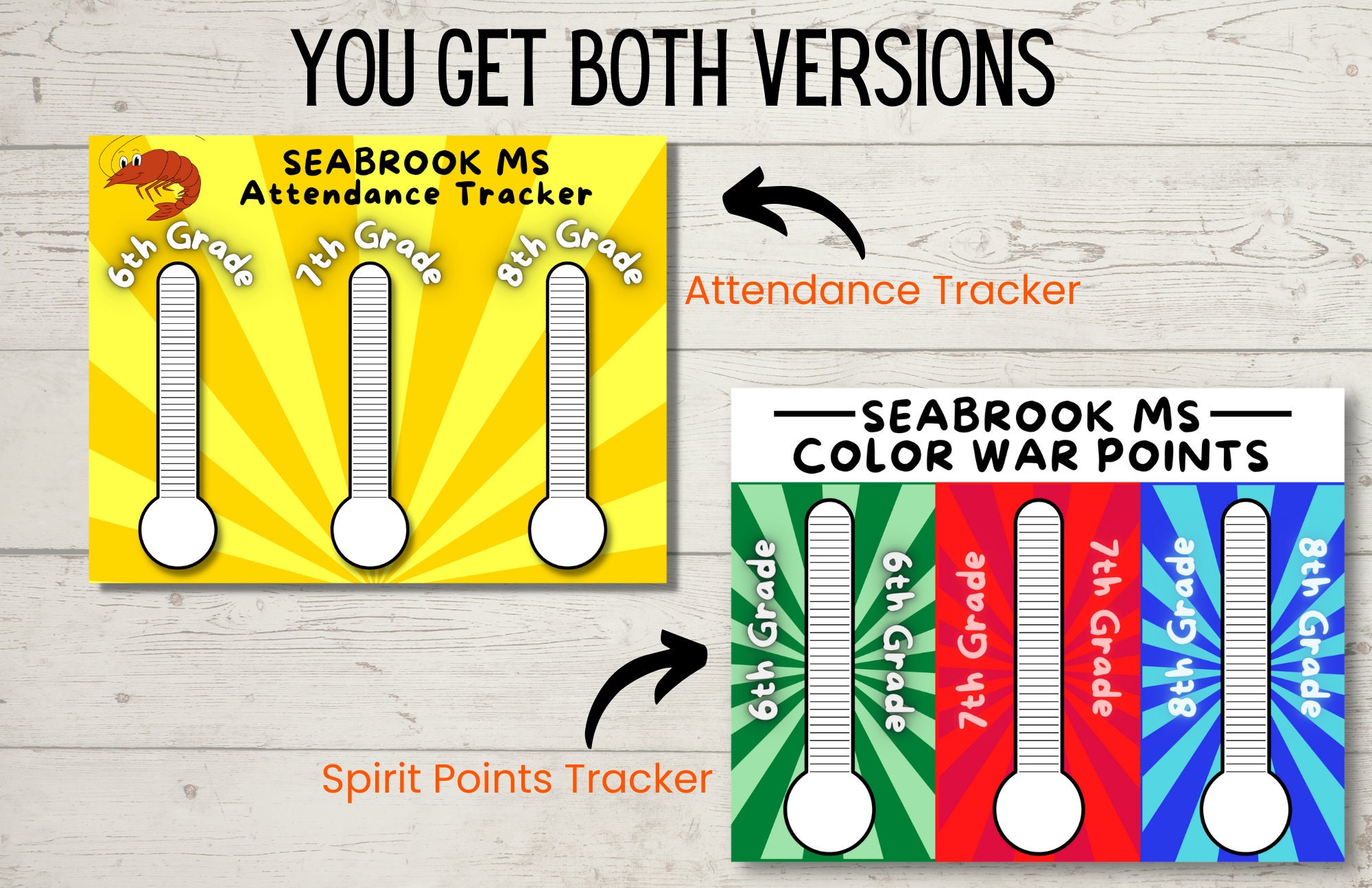 Color Wars Poster, Spirit Points, Class Competition School Spirit Score ...