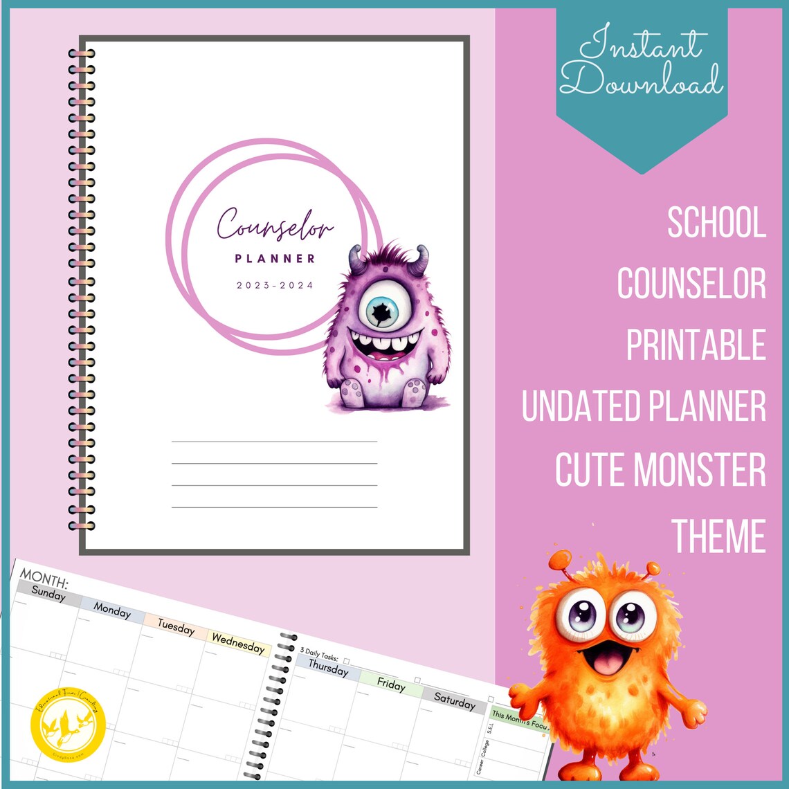 School Counselor Undated Planner 2023-2024 Counselors - Etsy