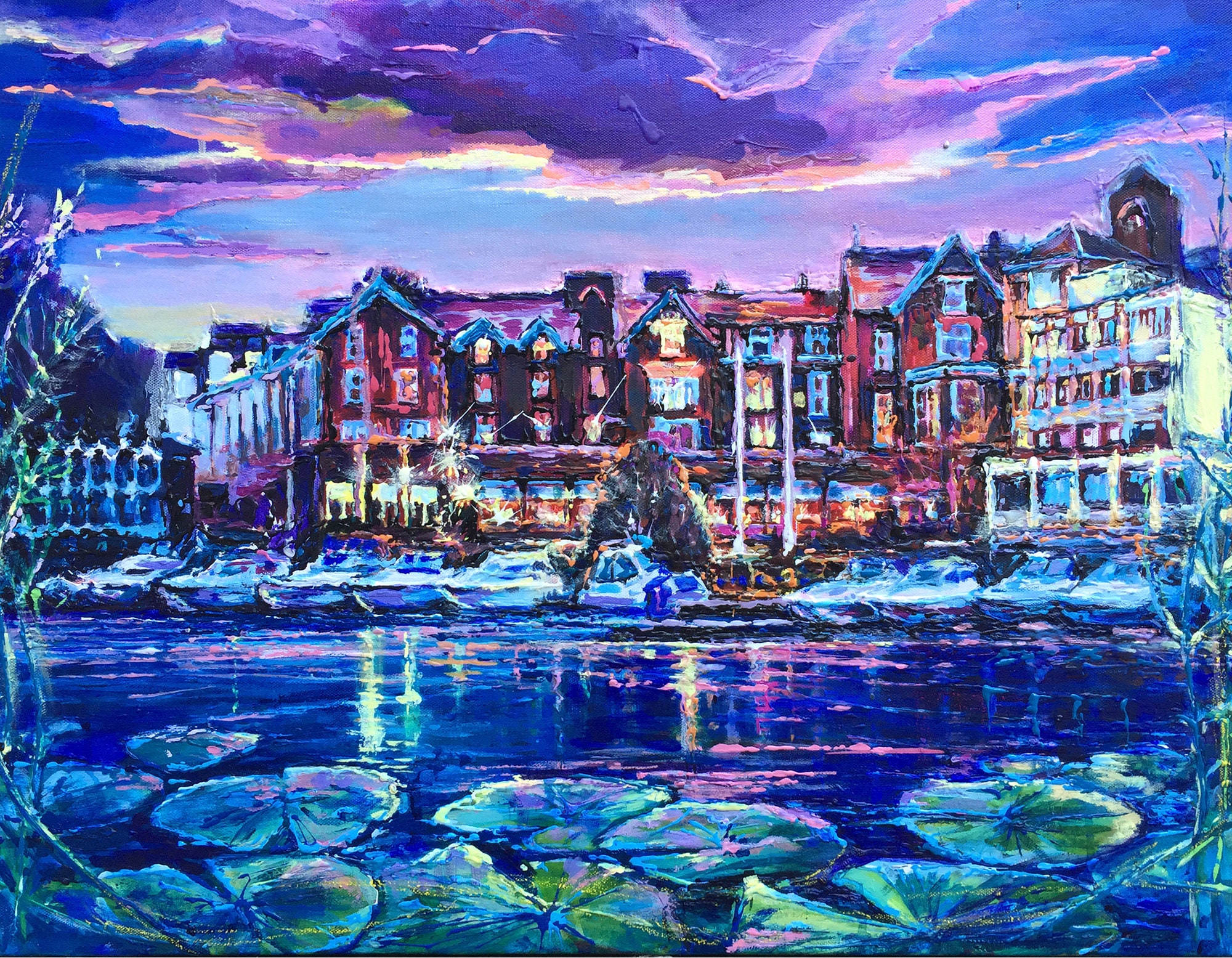 Keswick de Derwent Water Keswick Story Art PRINT Escena de | Etsy