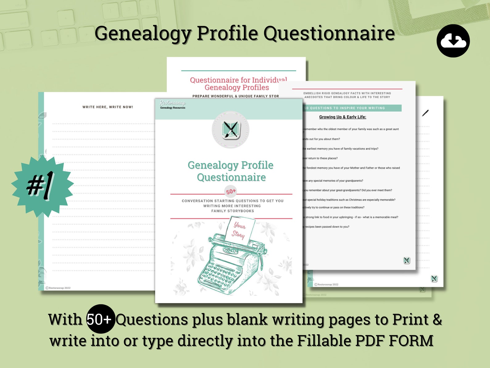 PDF PRINT Genealogy Research 4 in 1 Cheat Sheet Kit|perpetual Calendar ...