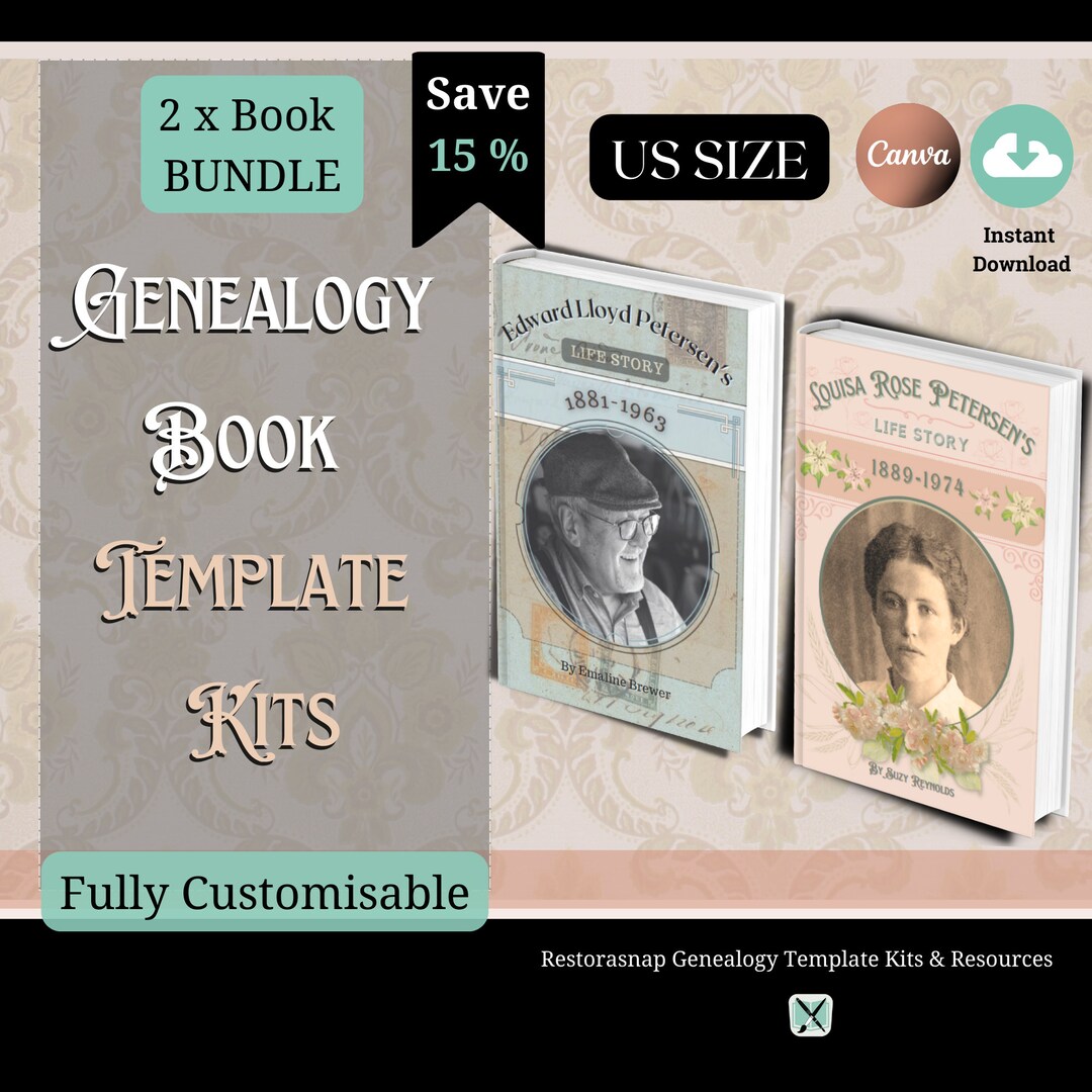 US Size GENEALOGY Pack.beginner Friendly Book Template Kits.fully ...