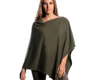 Olive Green Poncho | Etsy