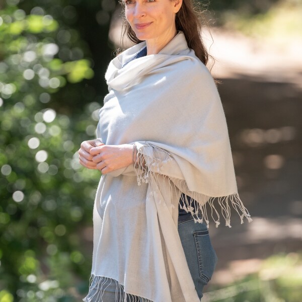 Grey Pashmina - Etsy