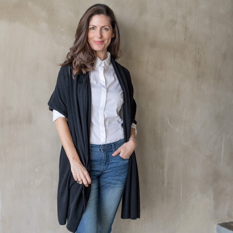 Black Cashmere Wrap/black Wrap/black Cashmere Shawl/long Black Cashmere ...