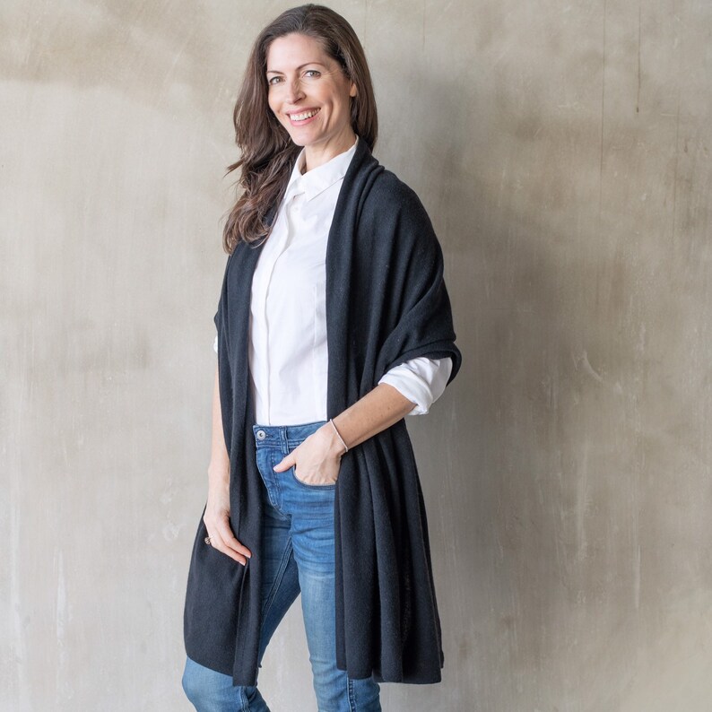 Black Cashmere Wrap/black Wrap/black Cashmere Shawl/long Black Cashmere ...