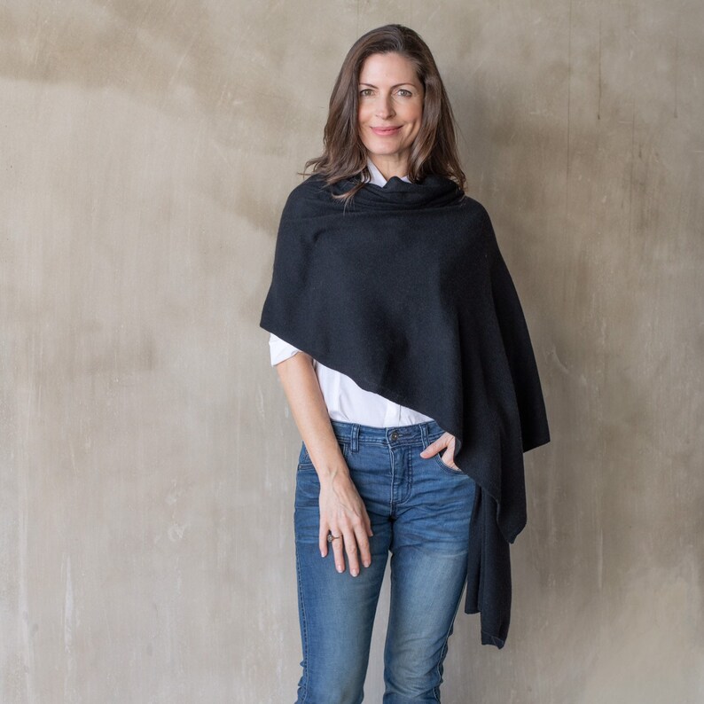 Black Cashmere Wrap/black Wrap/black Cashmere Shawl/long Black Cashmere ...
