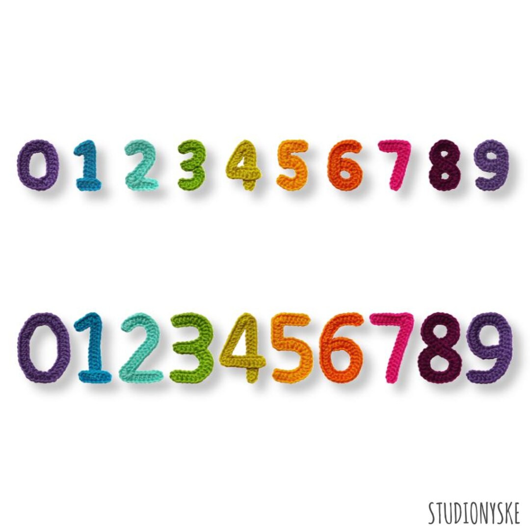 Alphabet Numbers Pattern Crochet Large Small Birthday Garland - Etsy