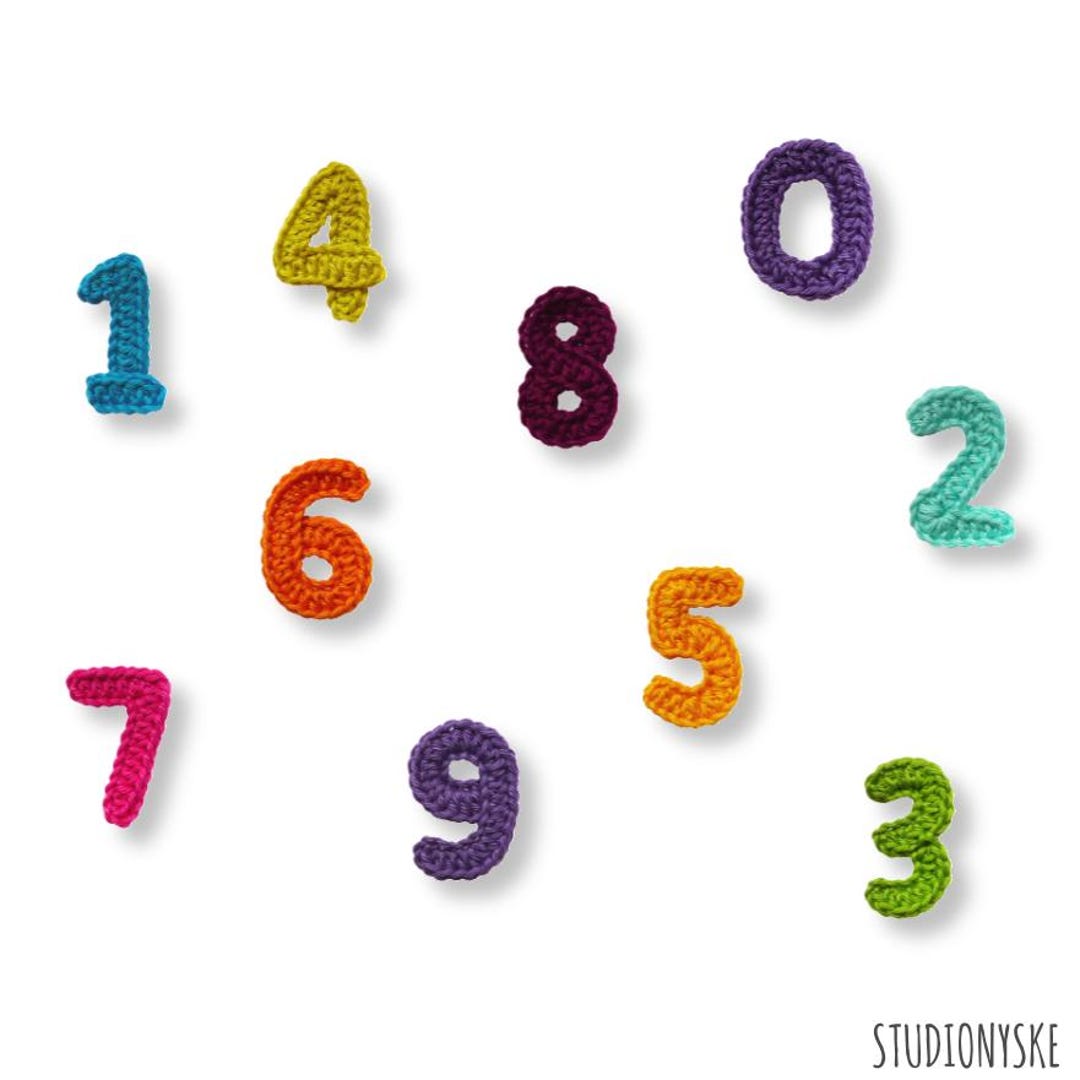 Crochet Numbers Pattern Small Applique Bunting Garland PDF File - Etsy