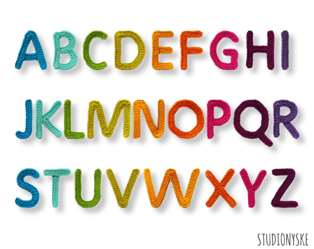 Applique Letters Pattern Crochet Uppercase PDF Instant Download - Etsy
