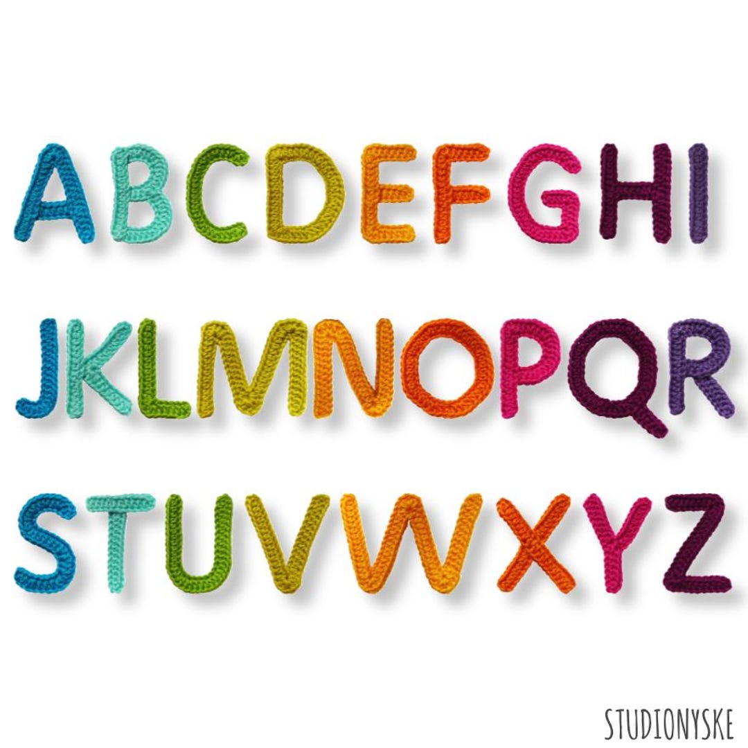 Applique Letters Pattern Crochet Uppercase PDF Instant Download - Etsy