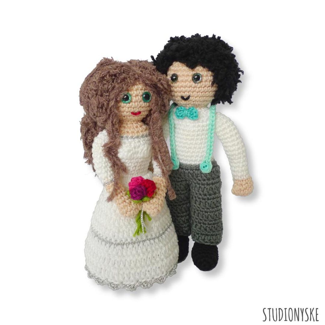Wedding Couple Crochet Pattern Bride and Groom Amigurumi Dolls Bridal ...