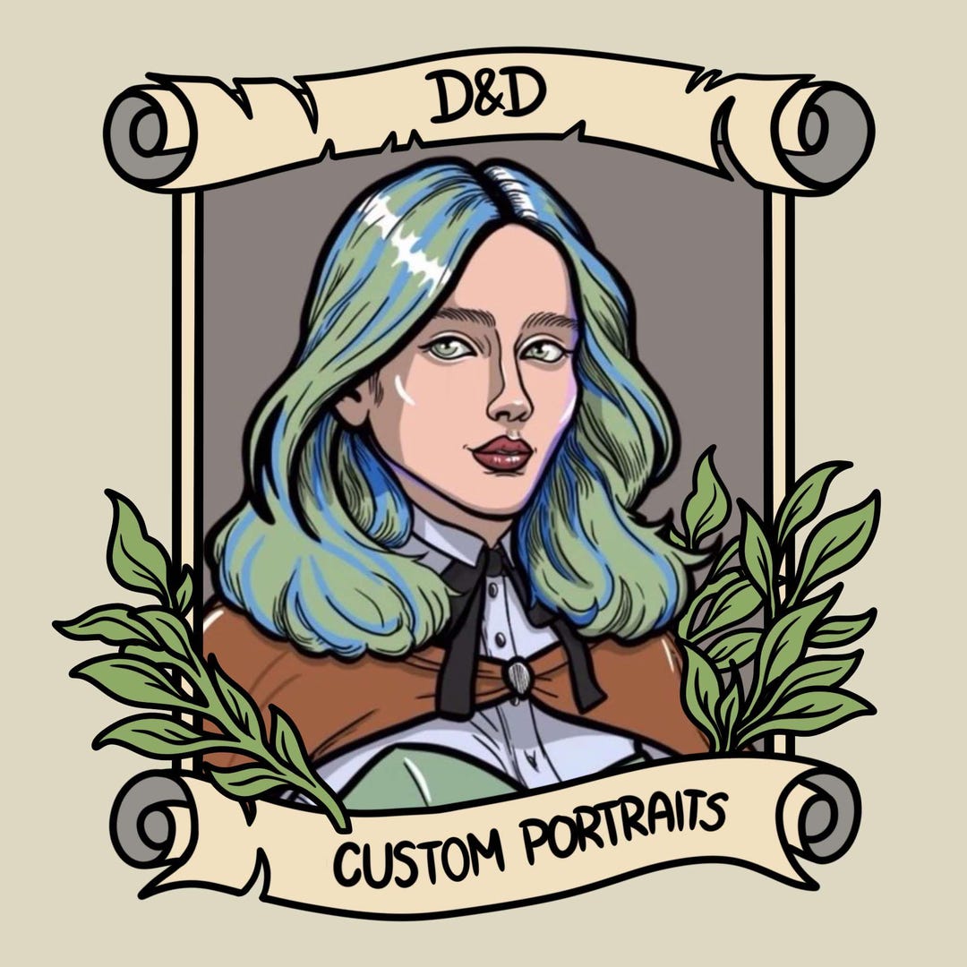 Custom Character Portrait Art D&D Digital Illustration Fantasy RPG ...