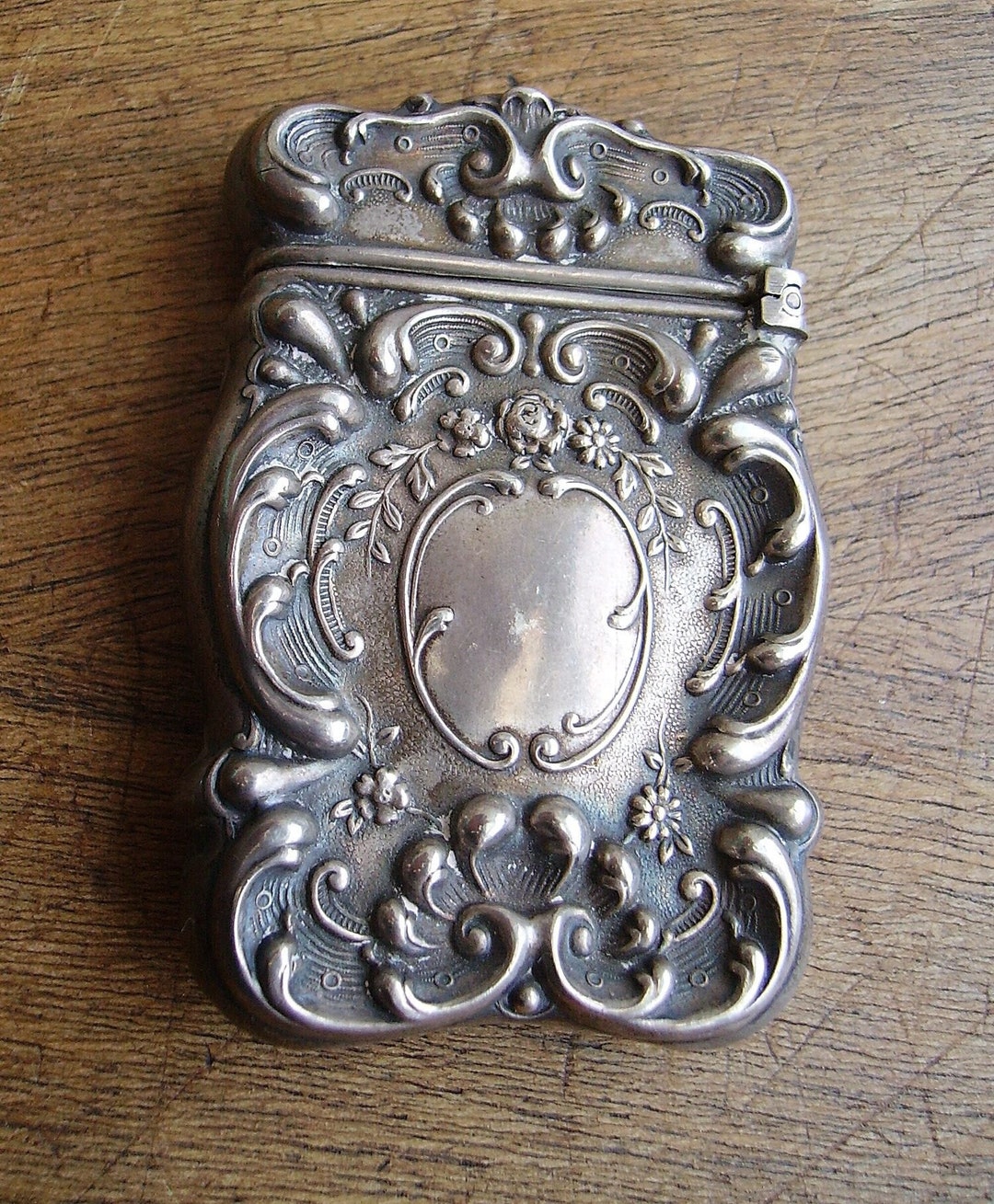 RESERVED Antique Sterling Silver American Edwardian Vesta Match Safe ...