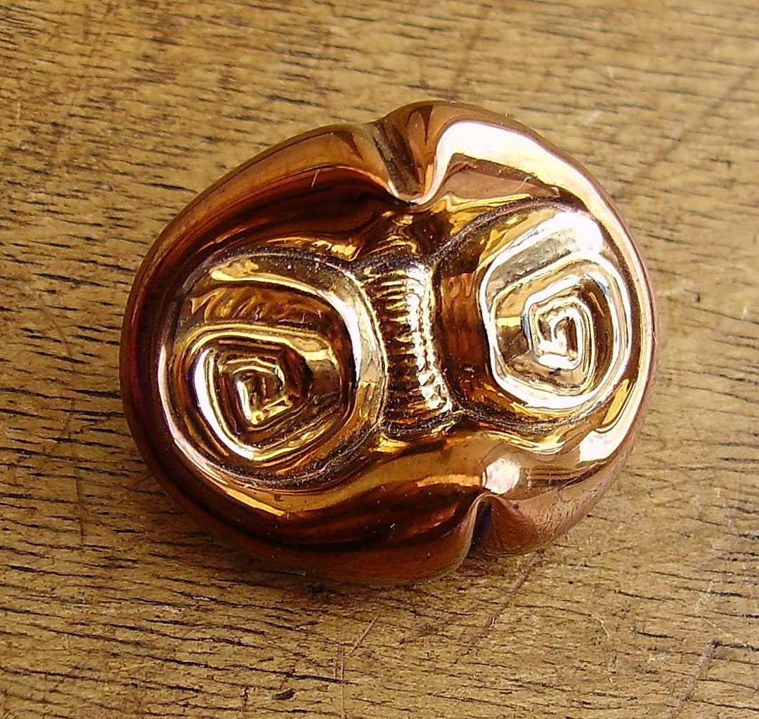 Vintage Bronze Art Glass Orplid / Bimini Button Lucie Rie Interest ...