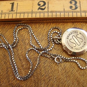 Vintage Sterling Silver Medical SOS Pendant Threaded Locket for ...