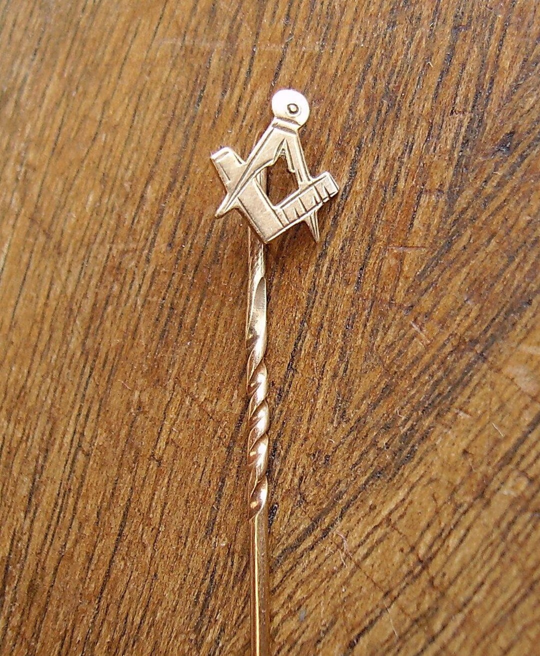 Vintage 9ct Gold Masonic Compass Stick Pin - Etsy UK