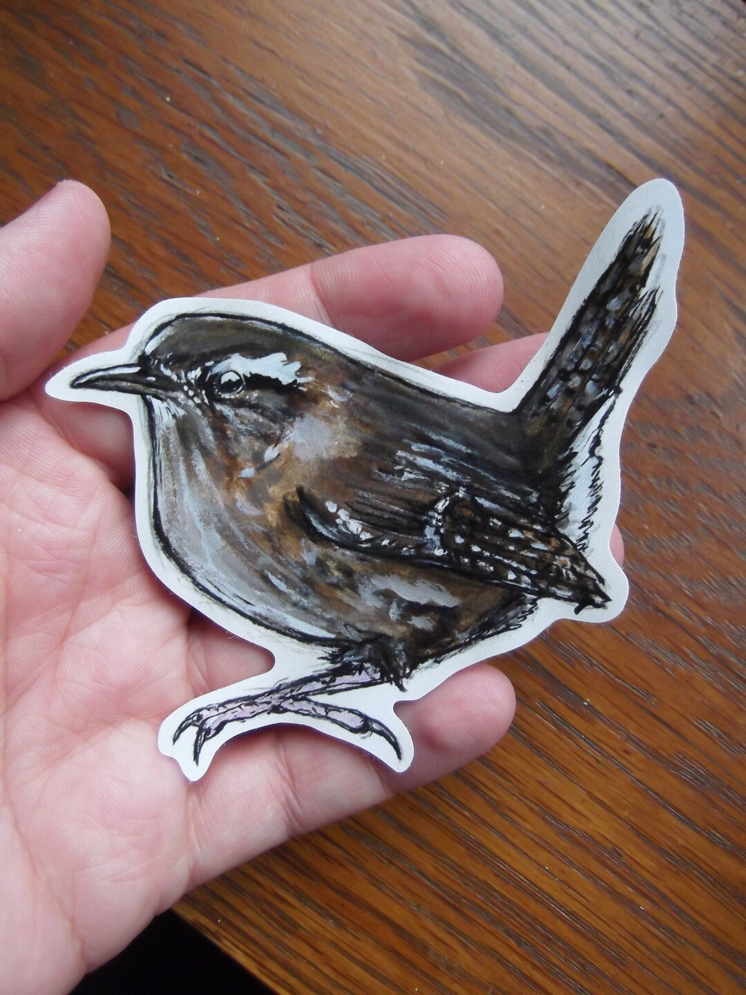 Wren Vinyl Sticker Wildlife Illustration British Wildlife Stickers Wren ...