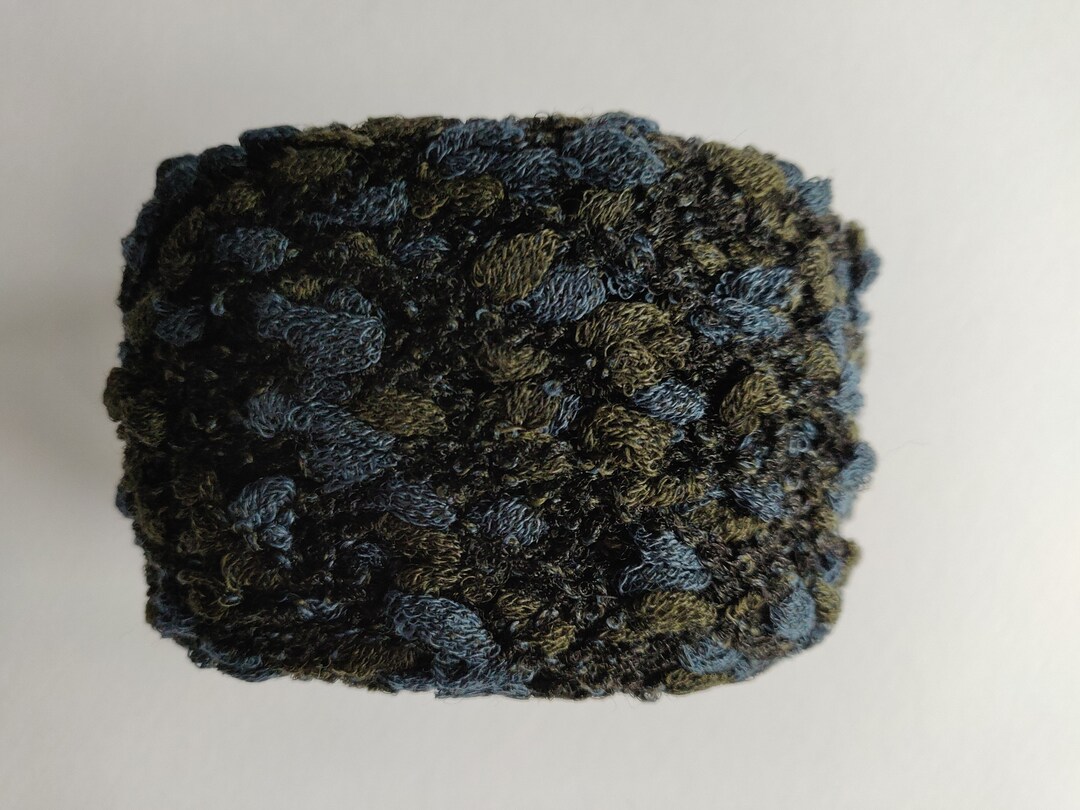 Fancy Knop, Bobble Yarn 100g Balls Sage Green & Blue, Soft and Textured ...