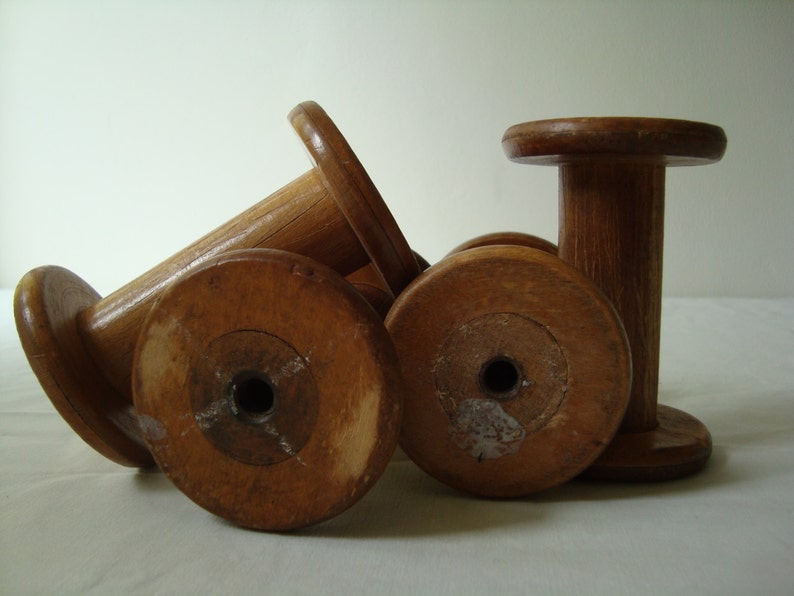 Vintage Wooden Spools - Etsy UK