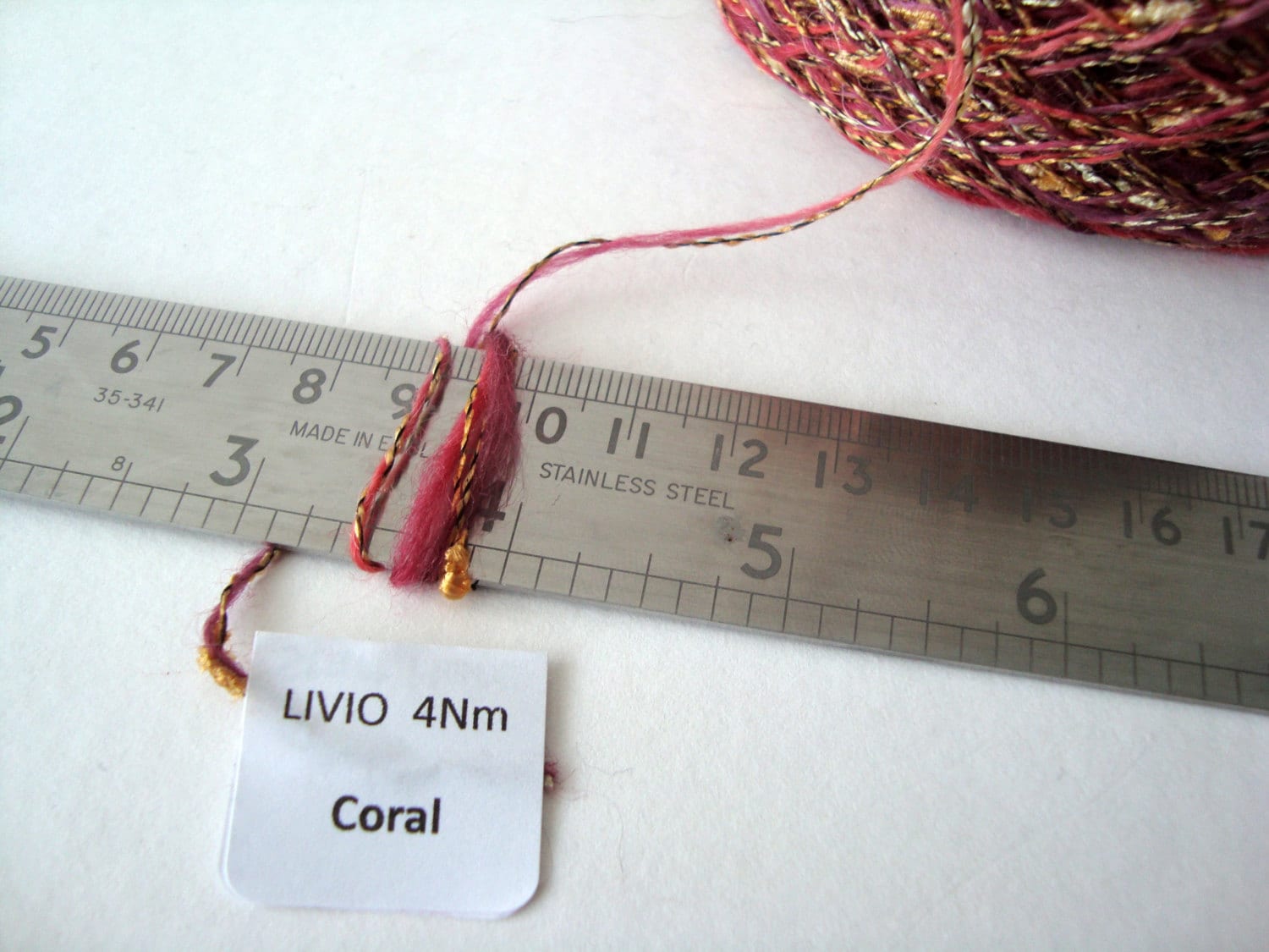 Slub Knop Yarn, 1294g Full Cone Coral, Orange, Gold, Pink Colour Mix ...