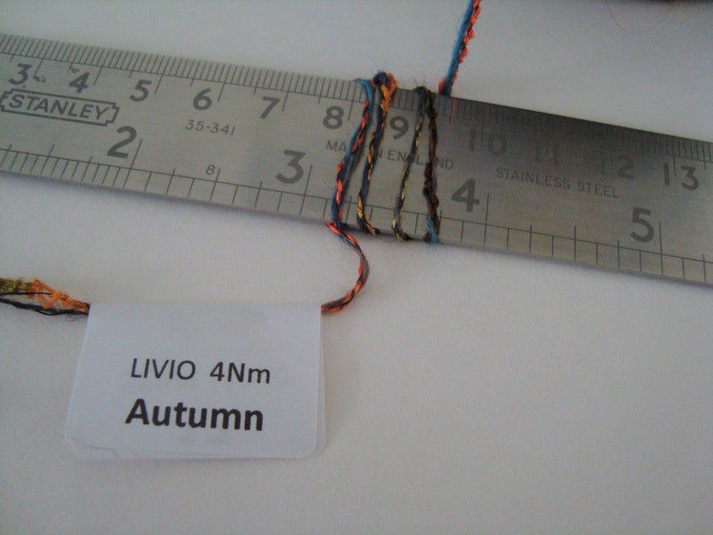 Slub Knop Yarn 100g Balls Autumn Blue Orange Gold Brown - Etsy