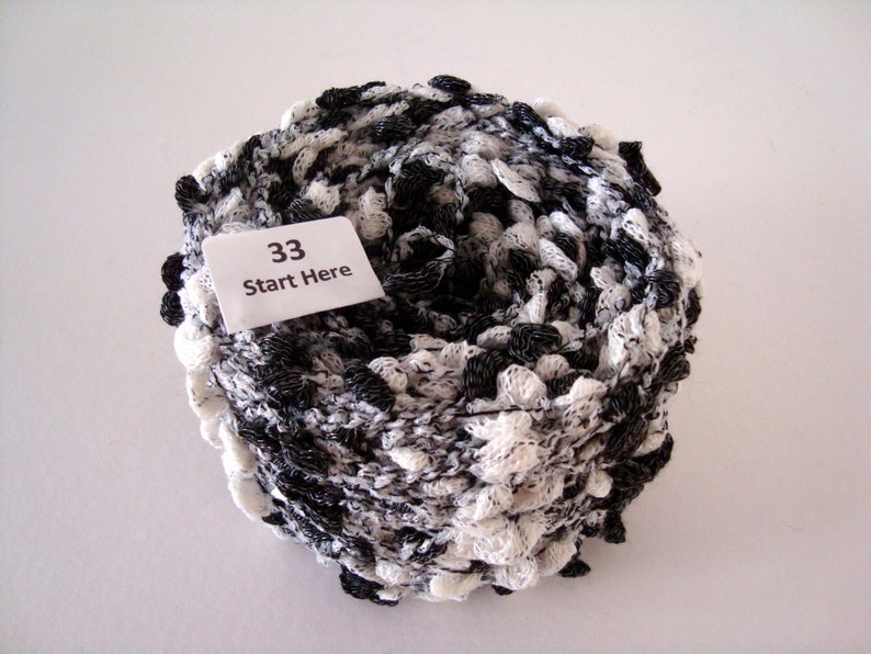 Fancy Knop, Bobble Yarn 100g Balls Black & White, Soft and Textured ...