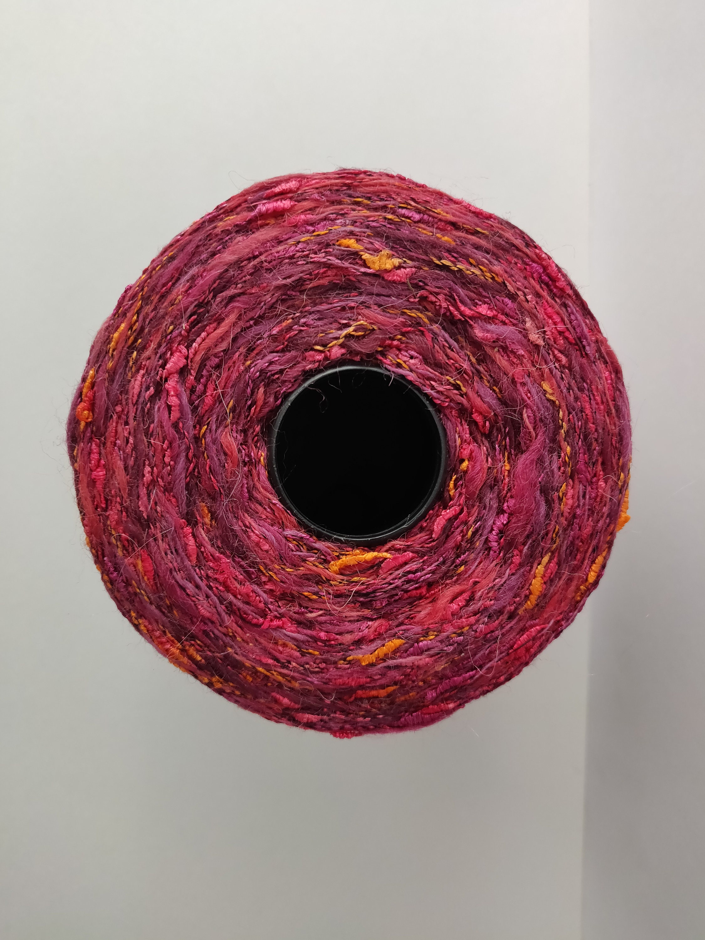 Slub Knop Yarn, 810g Full Cone Sunset Pink, Orange, Gold, Colour Mix ...