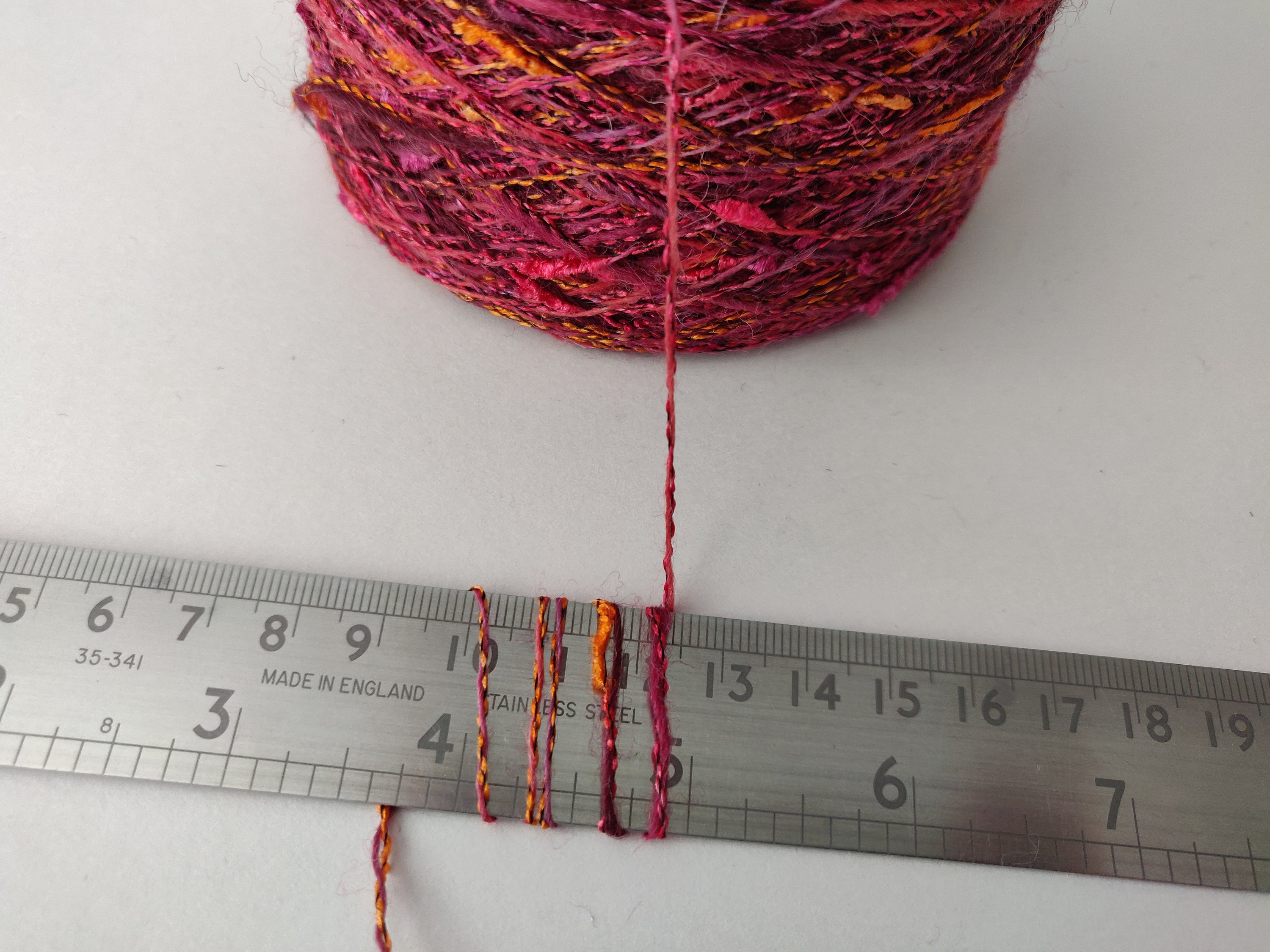 Slub Knop Yarn, 100g bolas Sunset, Rosa, Naranja, oro, mezcla de ...