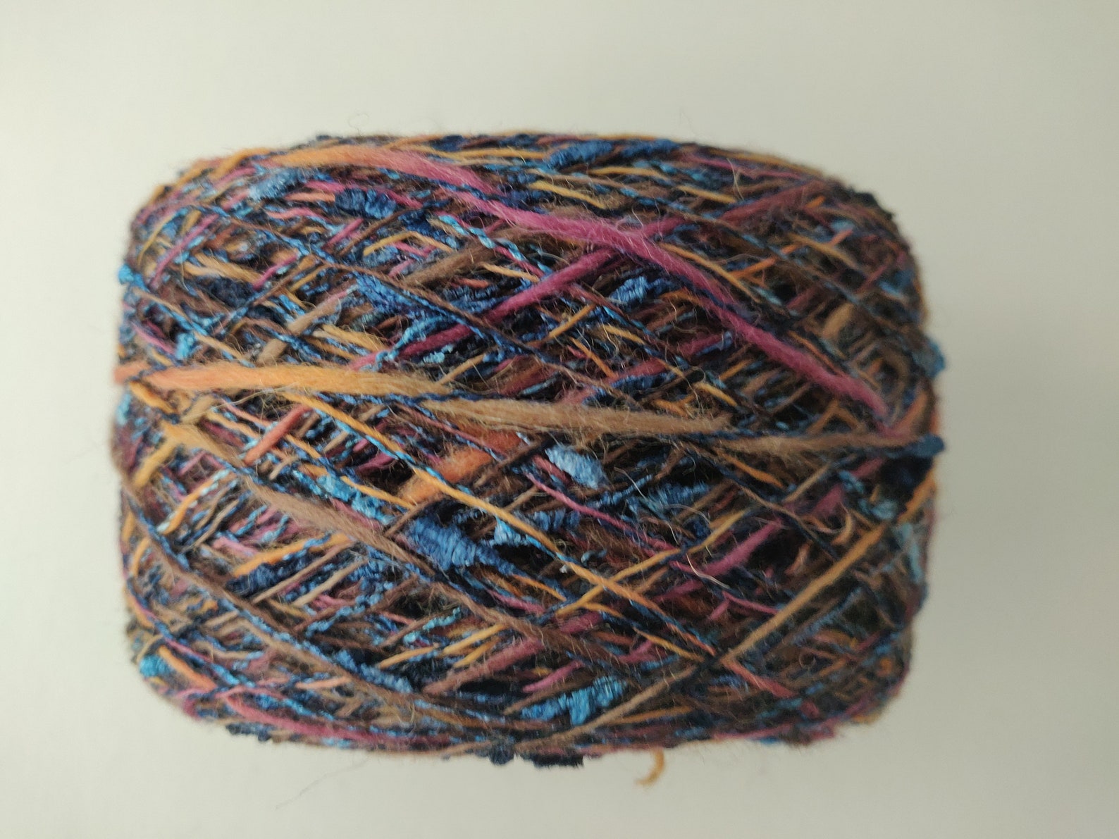 Slub Knop Yarn, 100g Balls Dawn, Blue, Gold, Burgundy Colour Mix, Soft ...