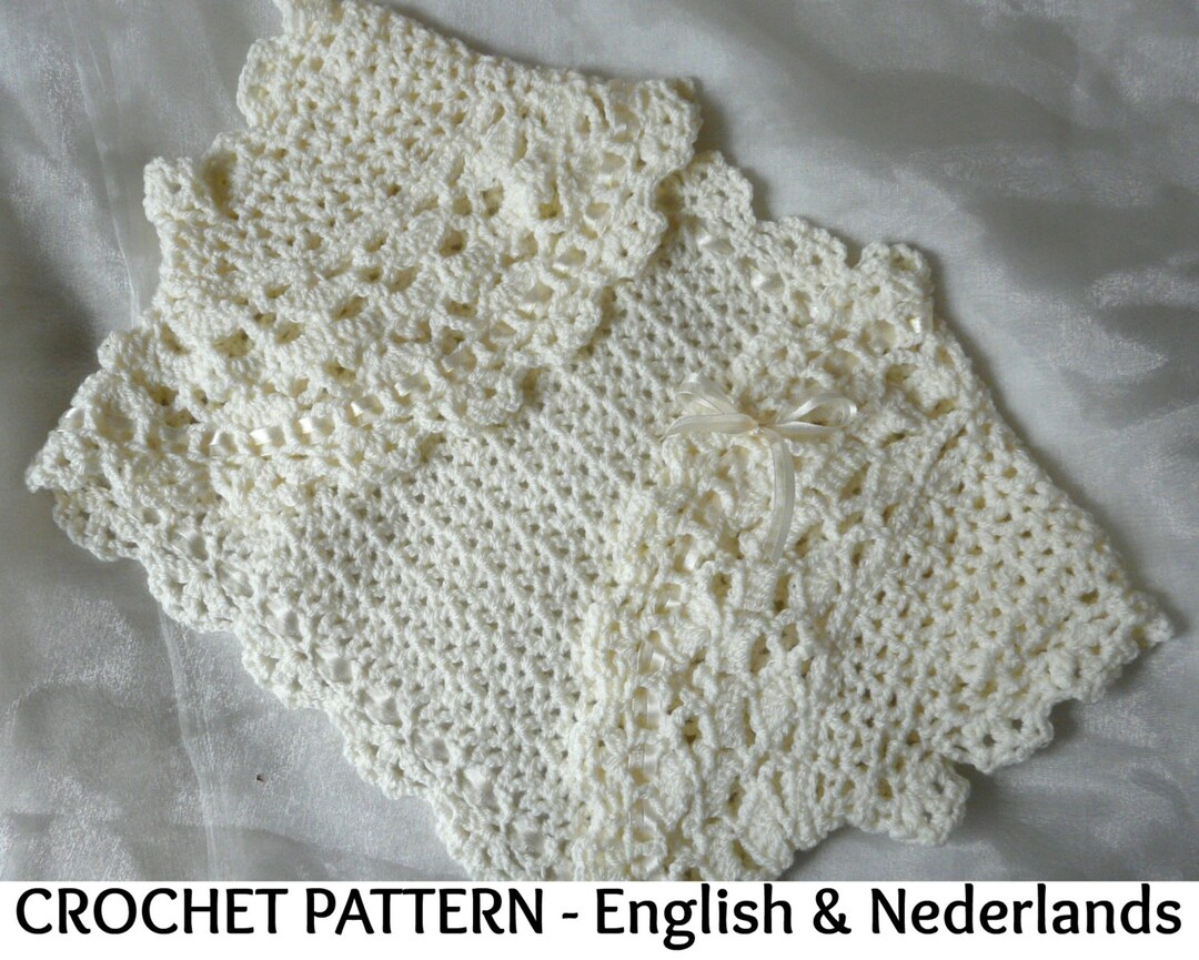 English + Dutch Crochet Pattern Romantic Baby & Toddler Bolero Myia 0 ...