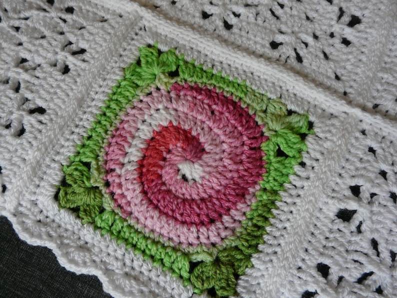 English + Dutch Crochet Pattern Baby Blanket "roses Are Red - Violets ...
