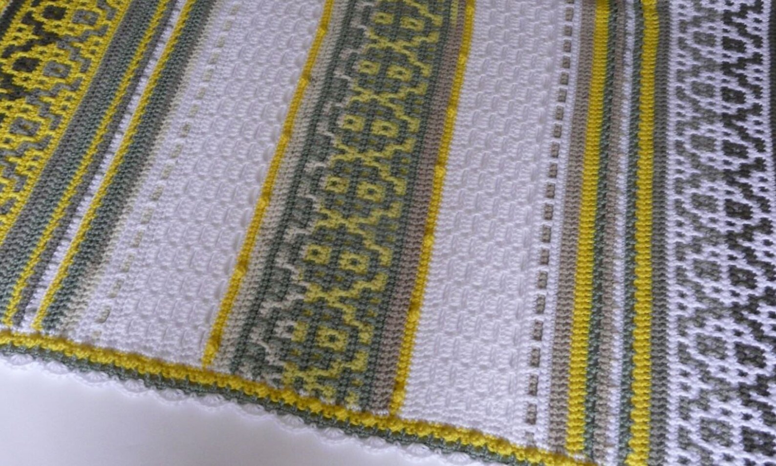 English Dutch Crochet Pattern Mosaic Blanket / Throw | Etsy